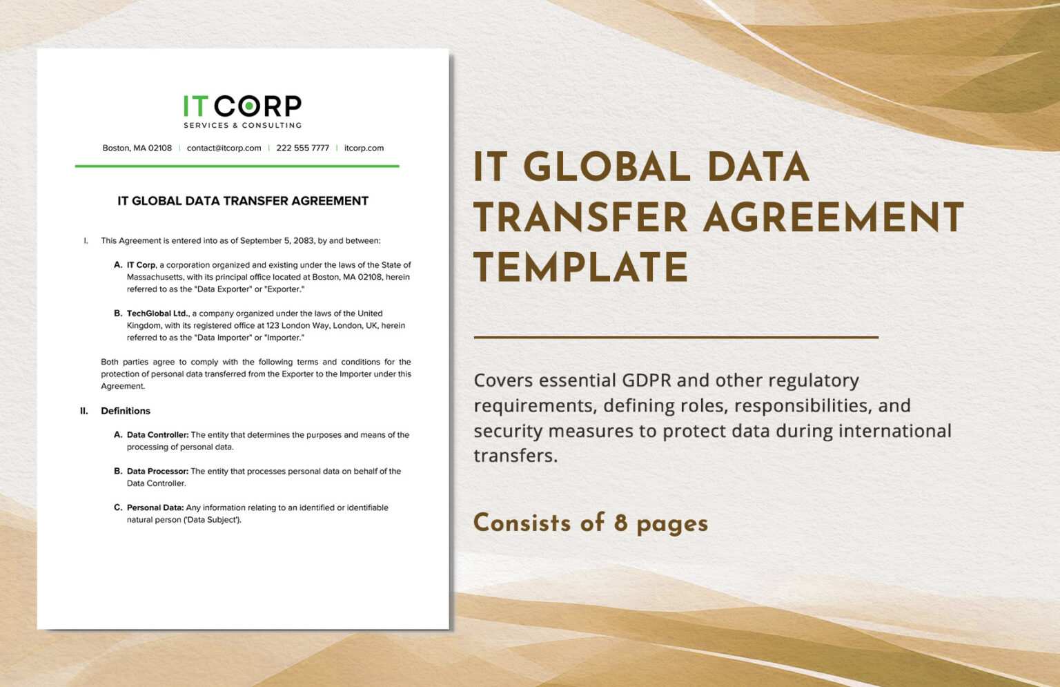 International Data Transfer Agreement Template