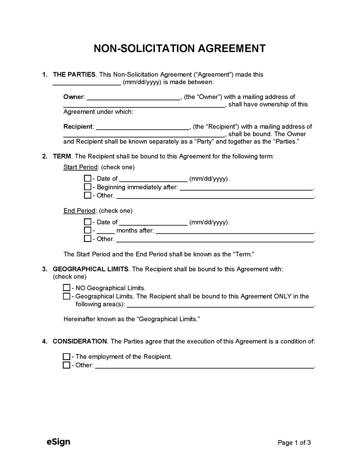 Subcontractor Non Solicitation Agreement Template
